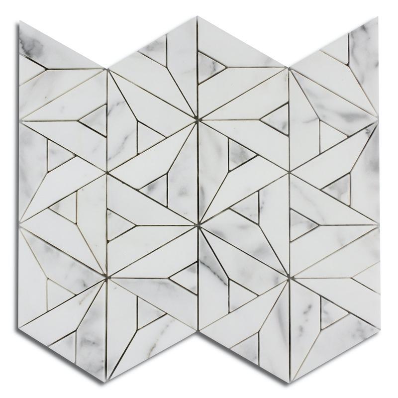 Triangle - Marble Waterjet Mosaic (Priced: 1 SHEET | 0.76 SQFT) – Warehaus